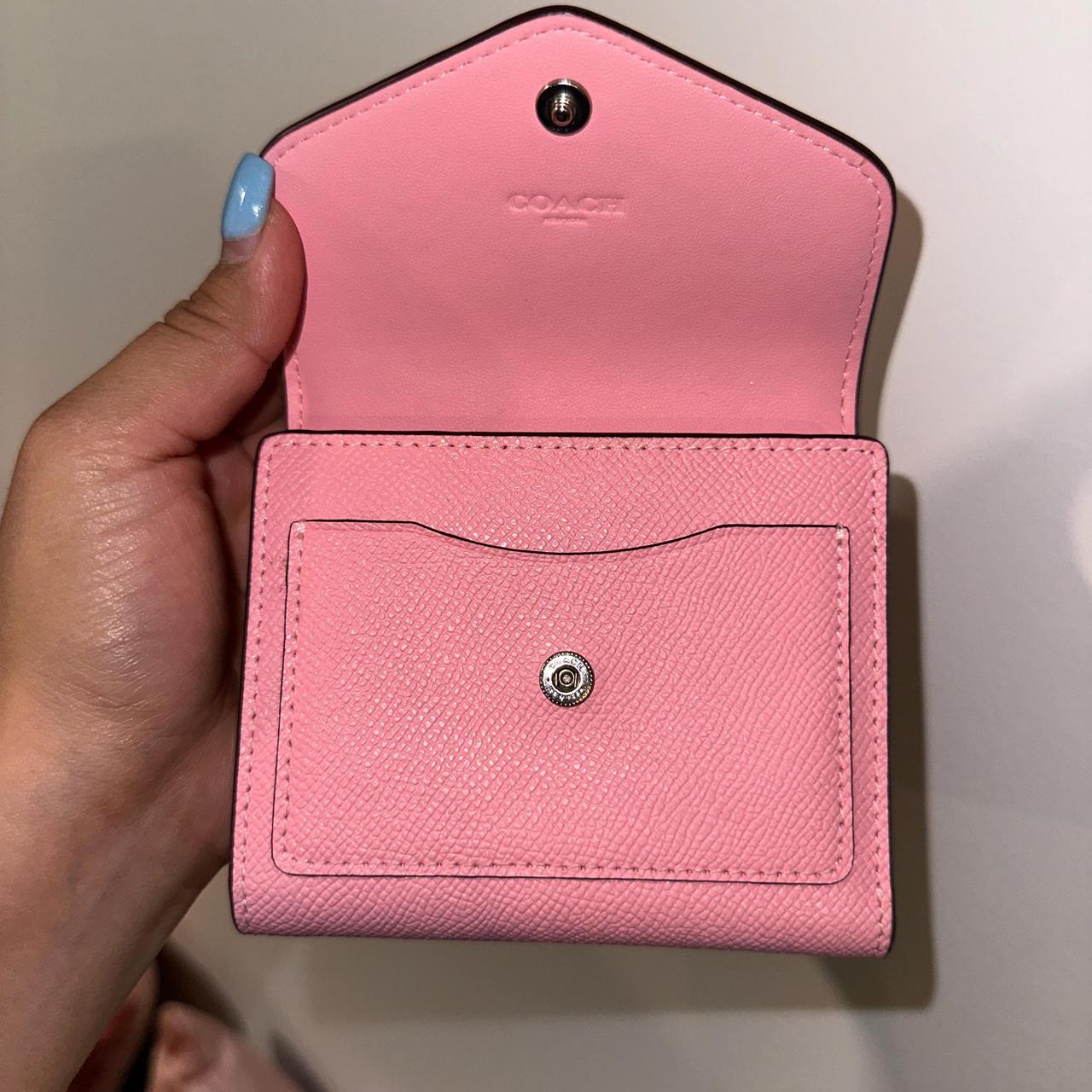 Coach retail wyn wallet in baby pink 🩷 Small scratch... - Depop