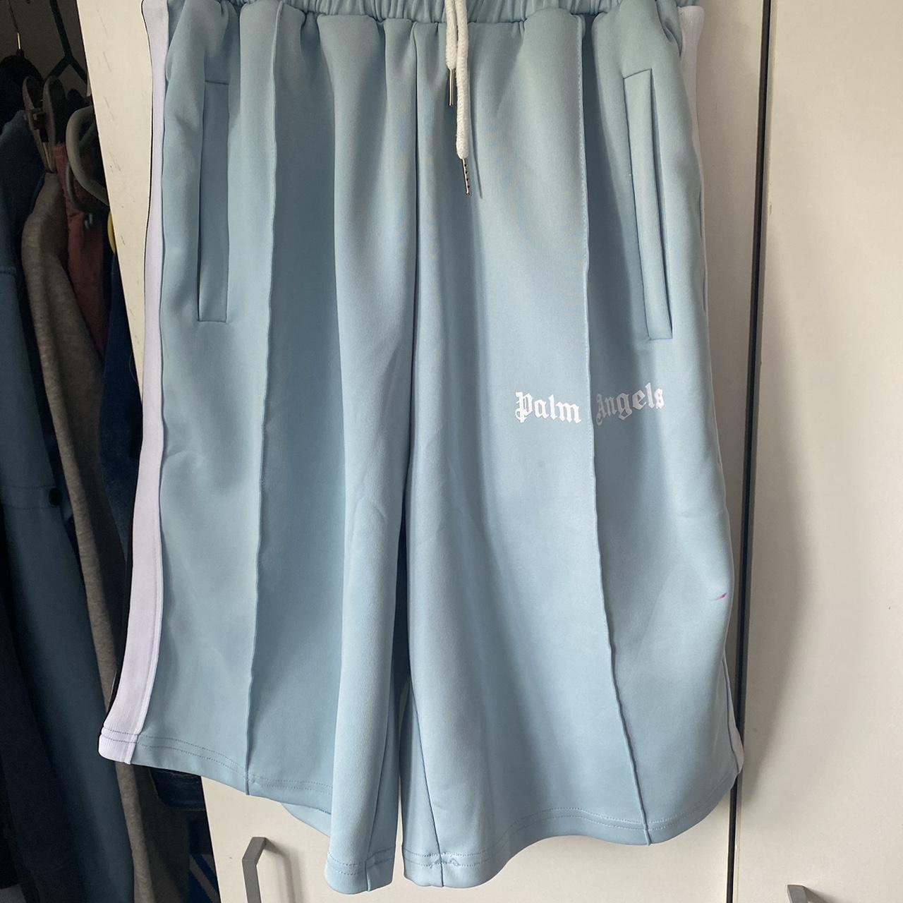 Palm angels short light blue size medium - Depop