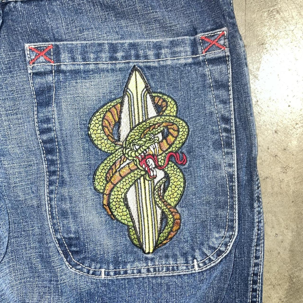 Jnco Surfboard Serpent 26 x 26 Baggy Y2k... - Depop