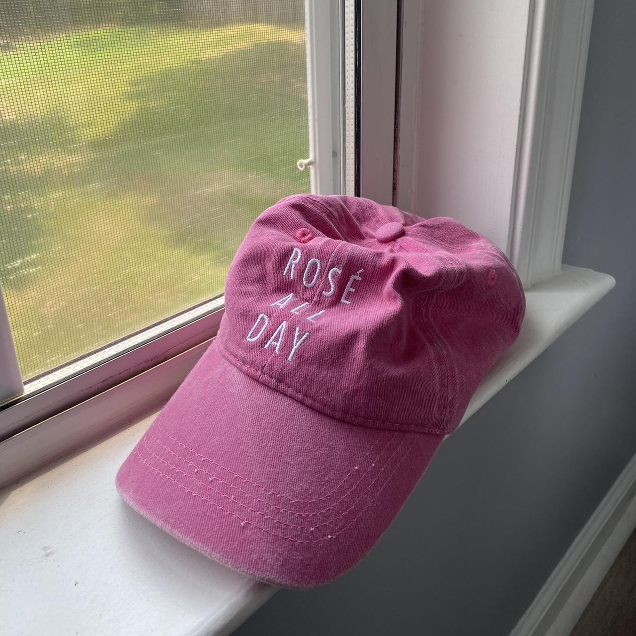 Rosé all day pink cap 🥂 One size. Bought from... - Depop