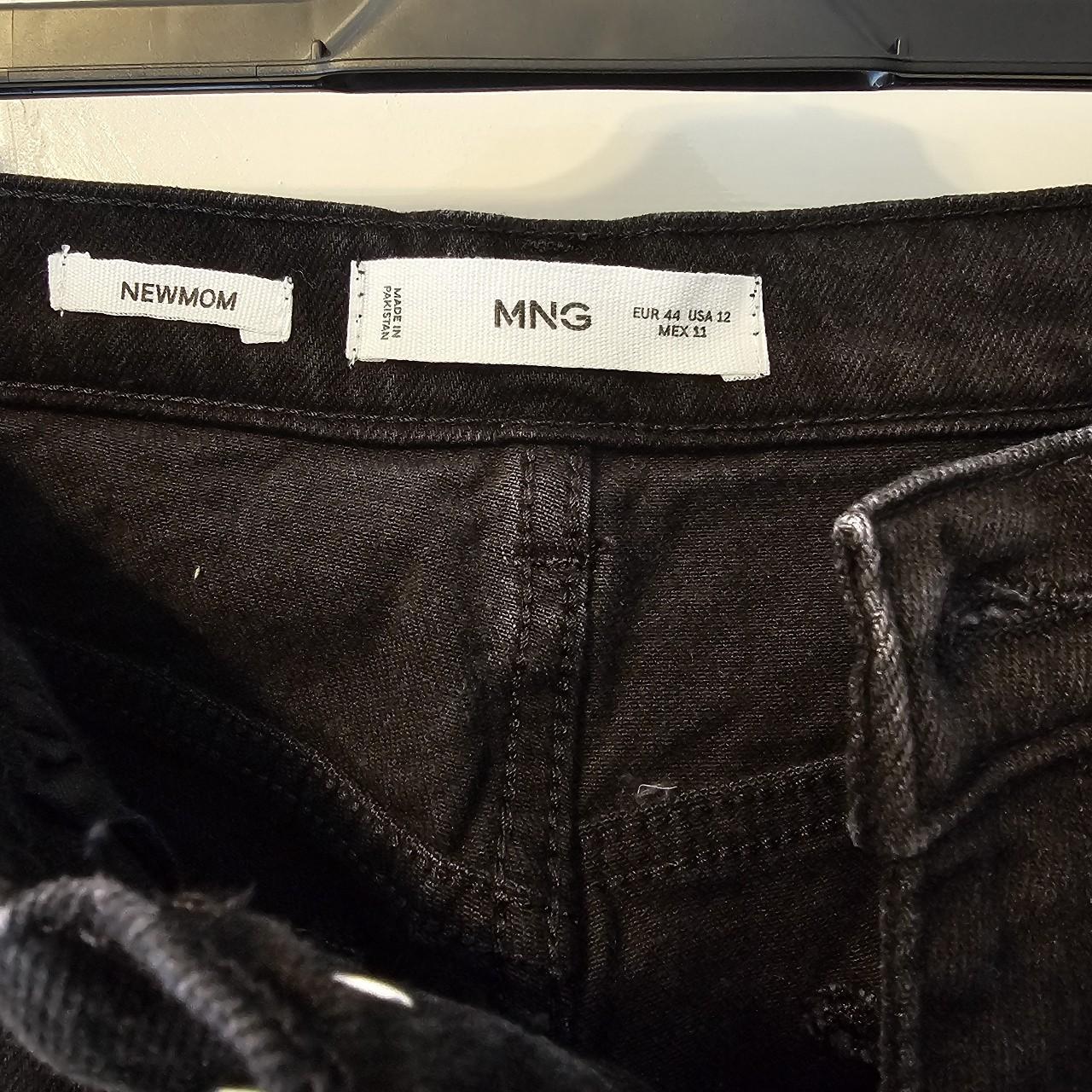 Mango new mom black ankle grazer jeans - Depop