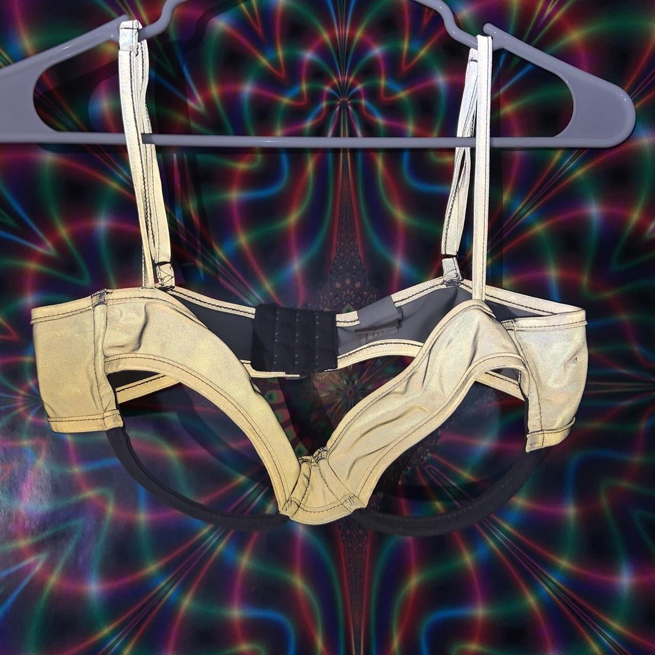 Reflective Metalic Bra For Raves Supposed To Show Depop