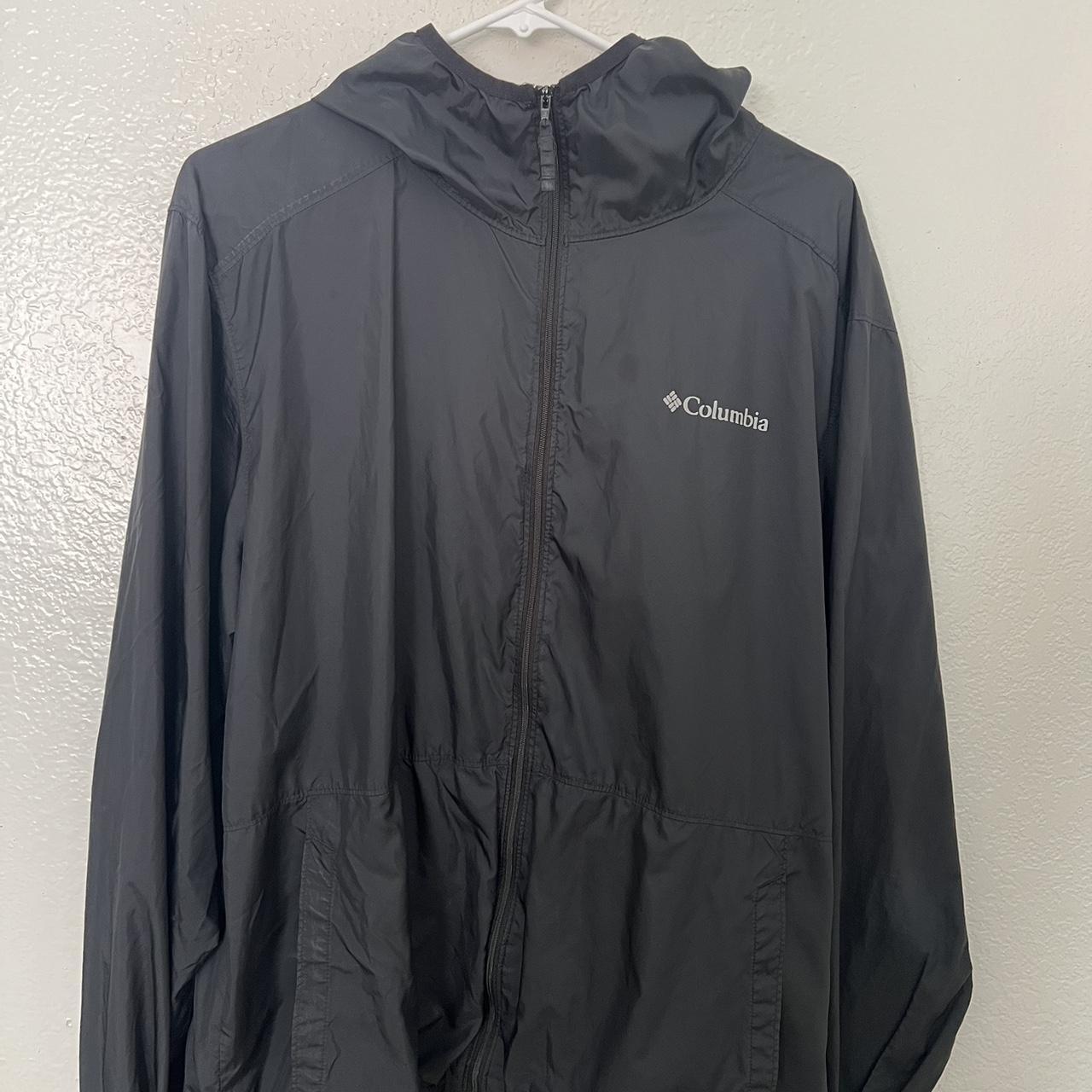 Black Columbia windbreaker size L - Depop