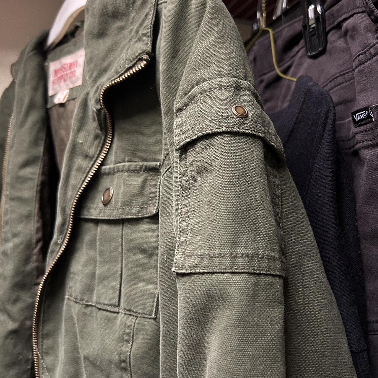 XL Womens Dark Green Jacket with functional pockets.... - Depop