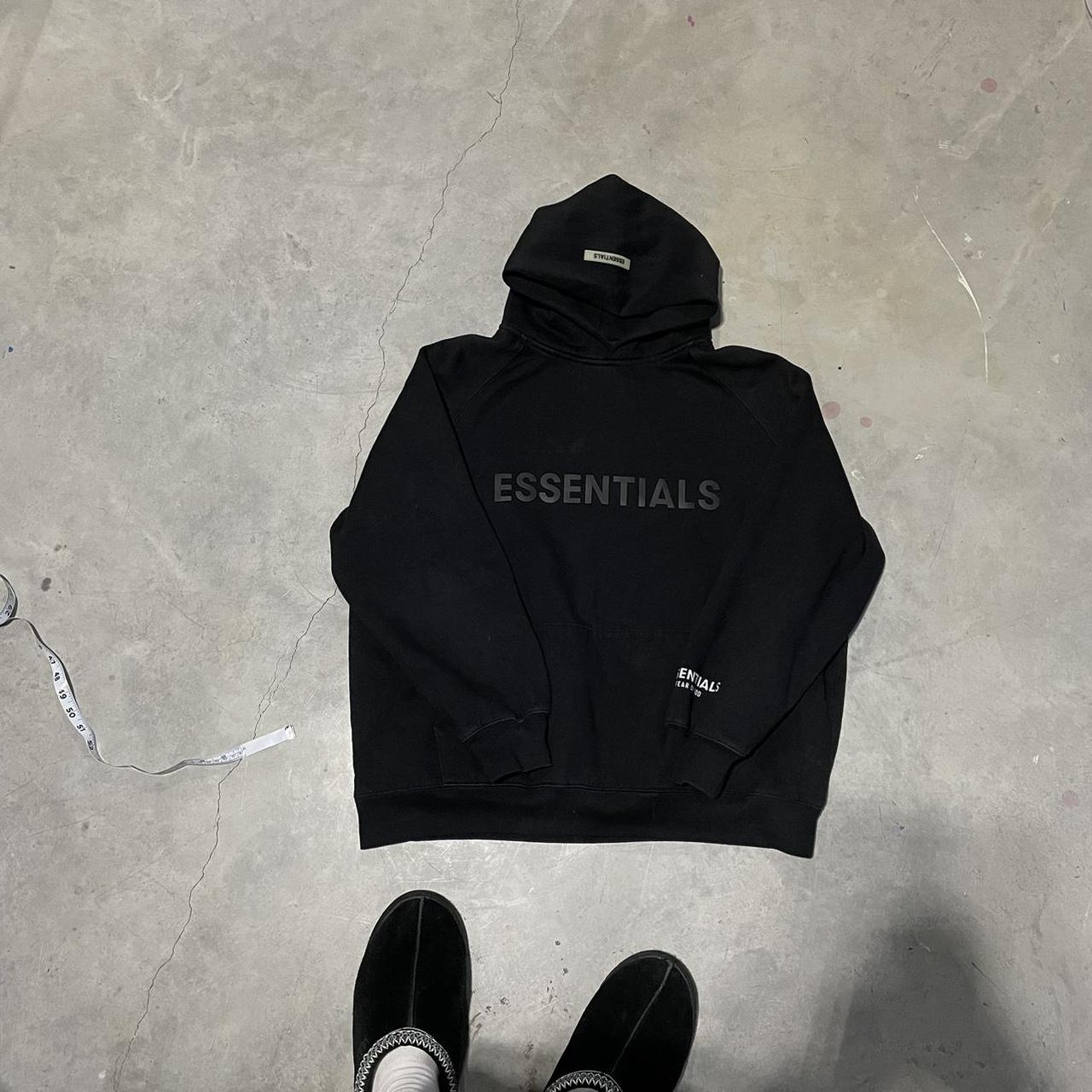 Essentials hoodie measurements shown No flaws or... - Depop