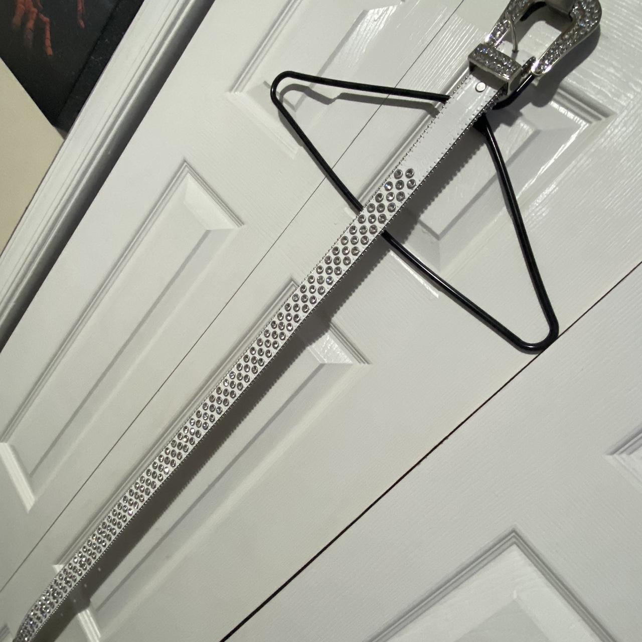 BB-styled White Rhinestone Belt Faux white... - Depop