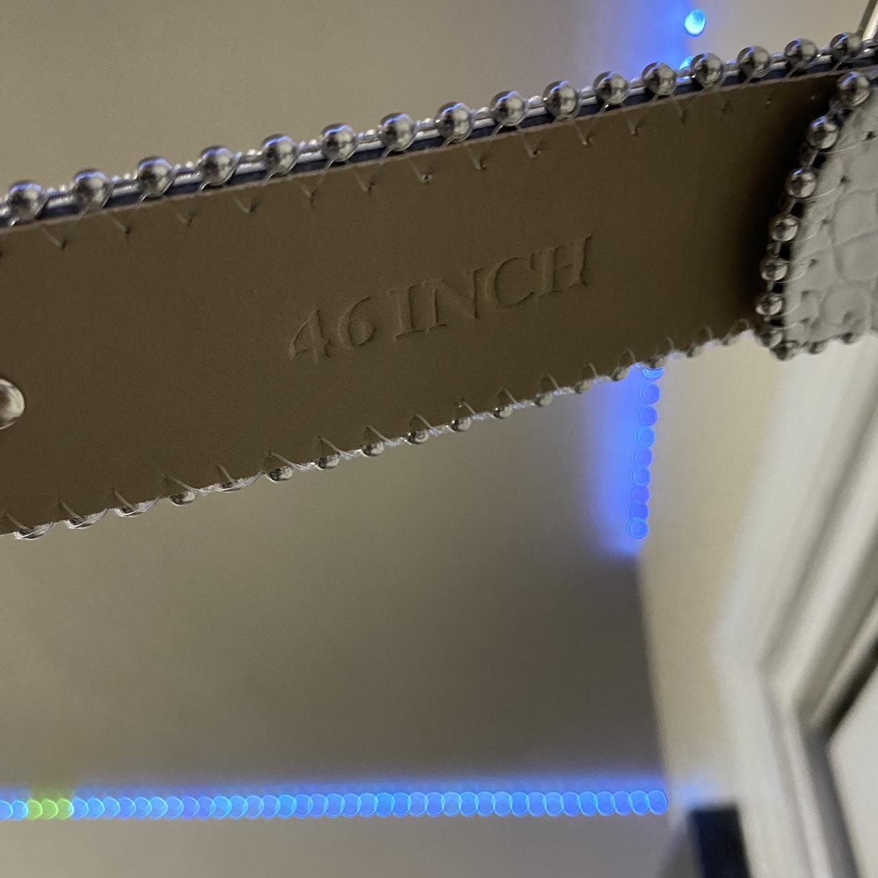 BB-styled White Rhinestone Belt Faux white... - Depop