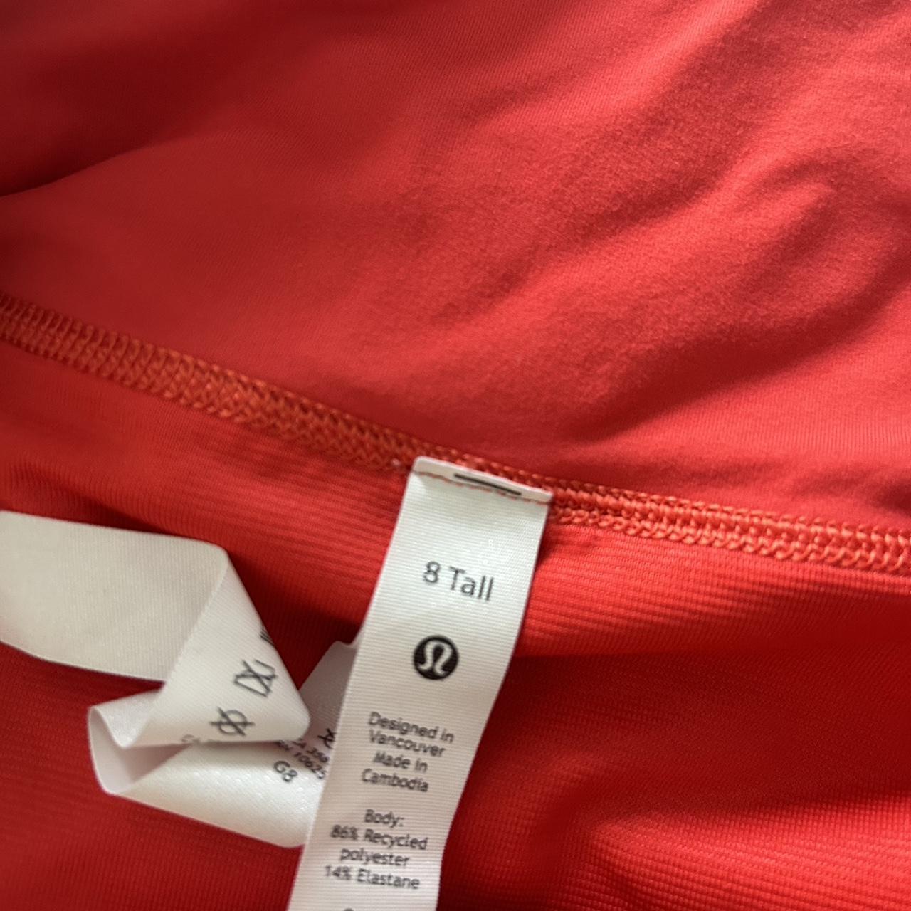 Lululemon speed ups in carnation red. Size 8 tall.... - Depop