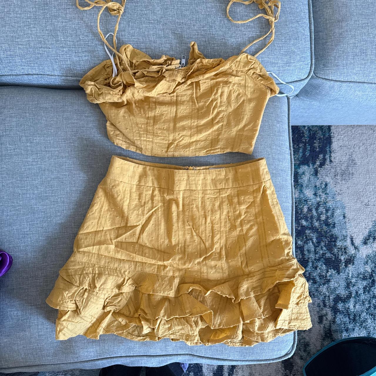Yellow princess Polly set size 4 | Depop