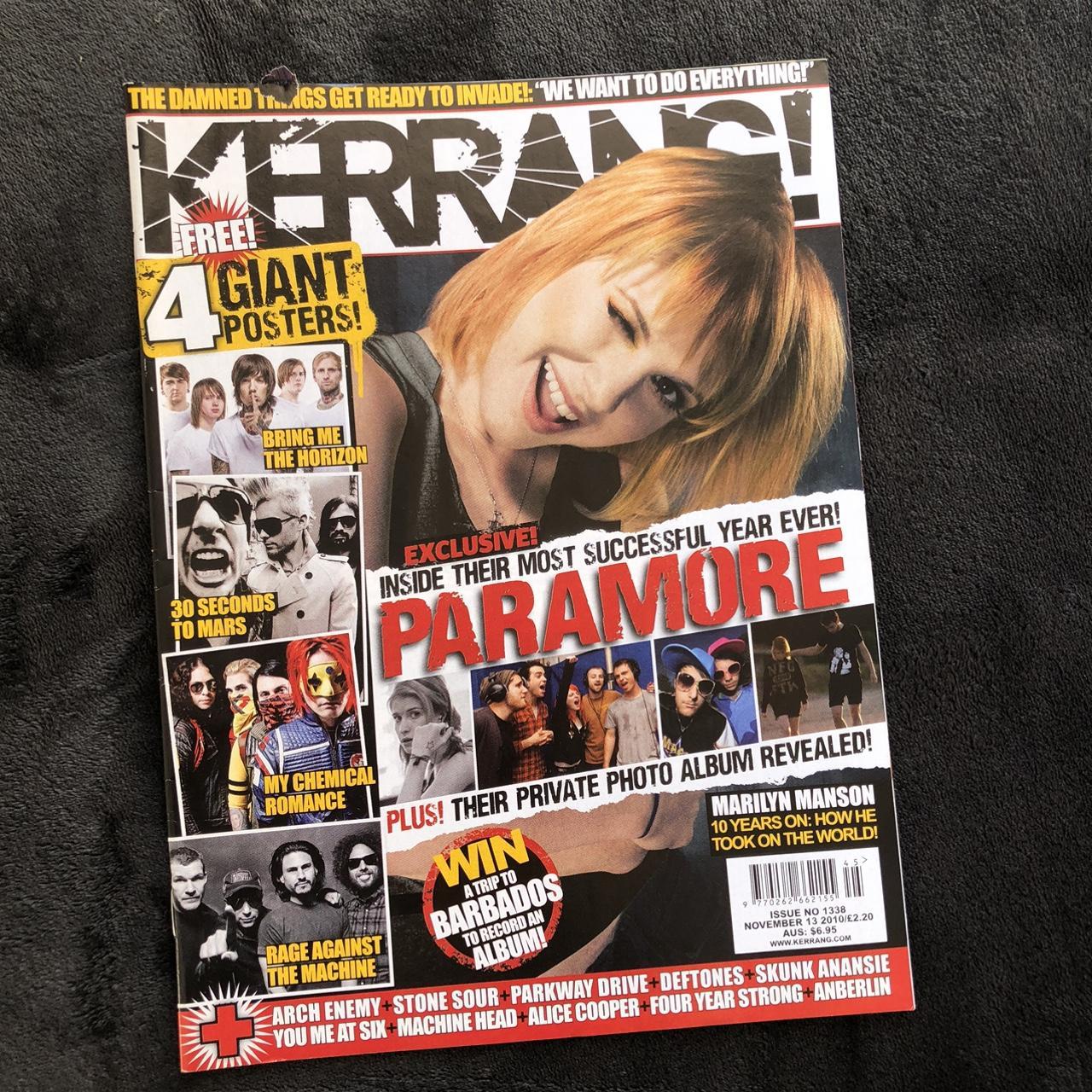 PARAMORE FULL KERRANG MAGAZINE! November 2010.... - Depop