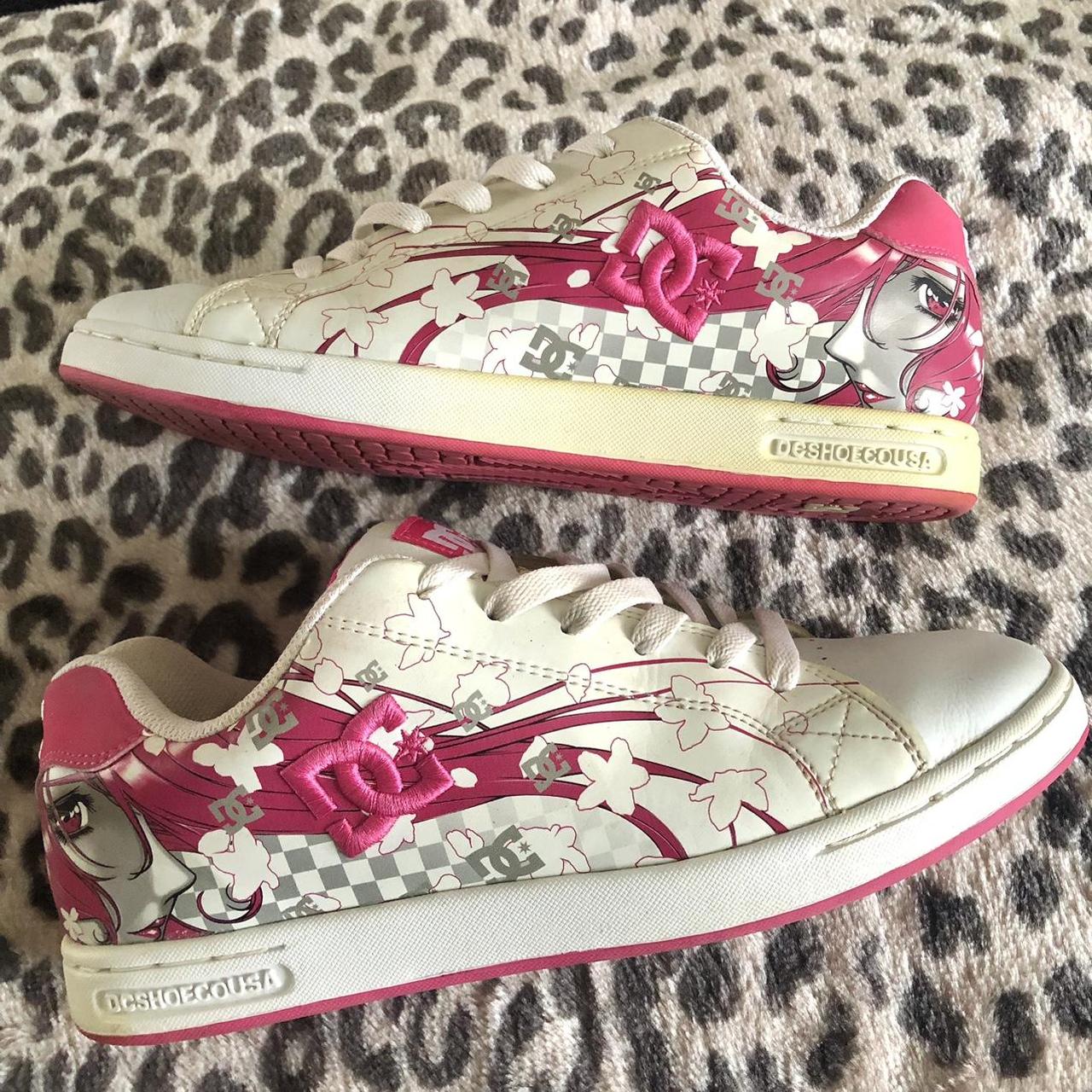 Rare vintage DC Skate Shoes! Unreal pink design.... - Depop