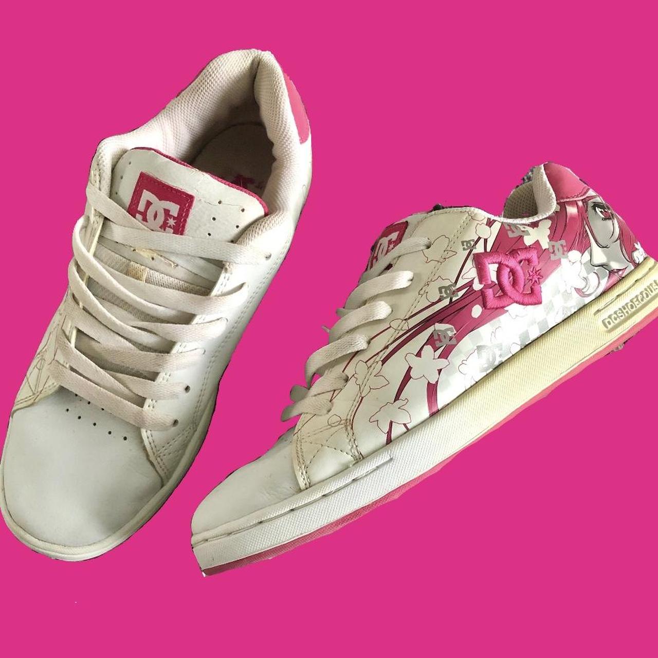 Rare vintage DC Skate Shoes! Unreal pink design.... - Depop