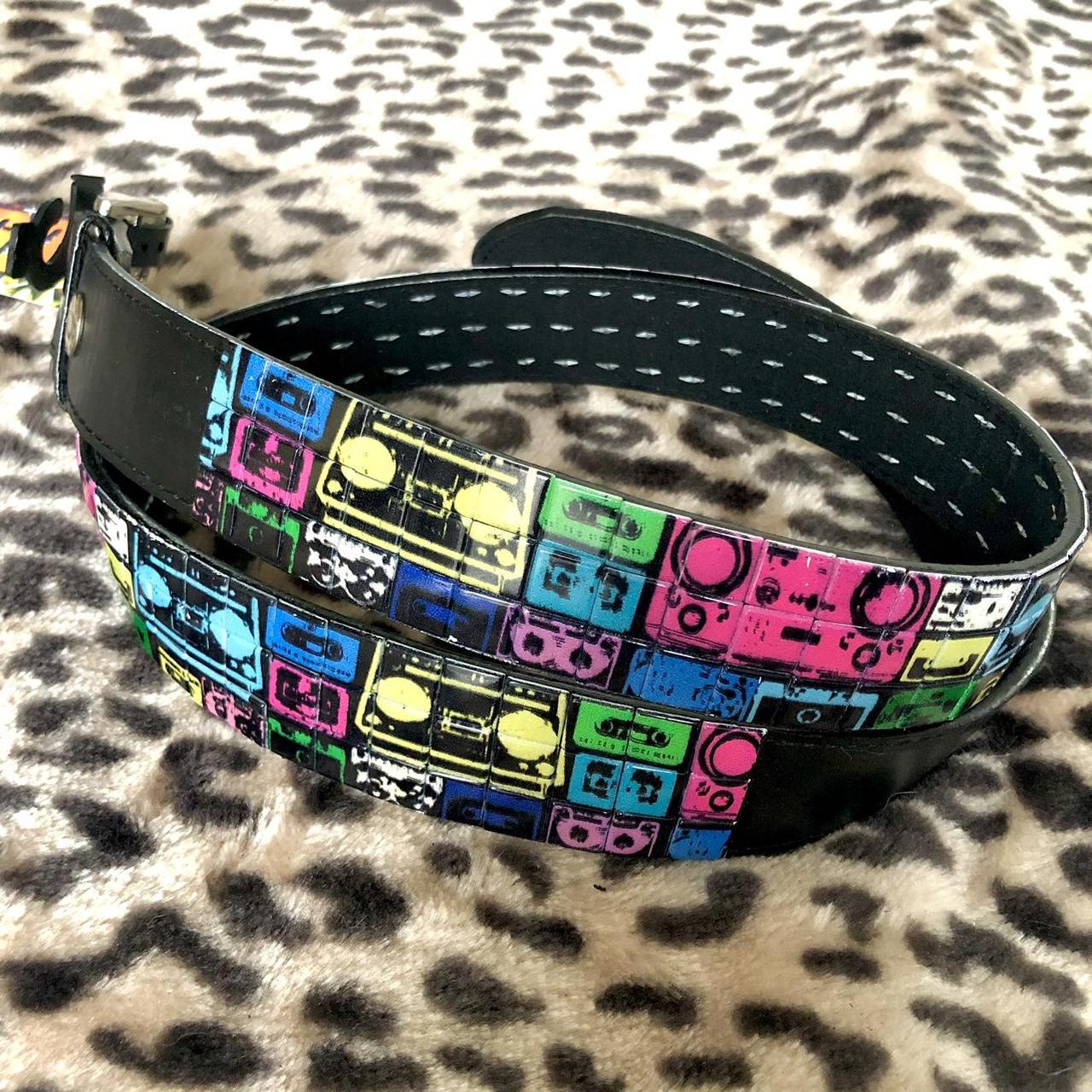 EMO/SCENE BELT!! Stereo style 💙💚💛🧡 ️💓💜 Size Medium.... - Depop