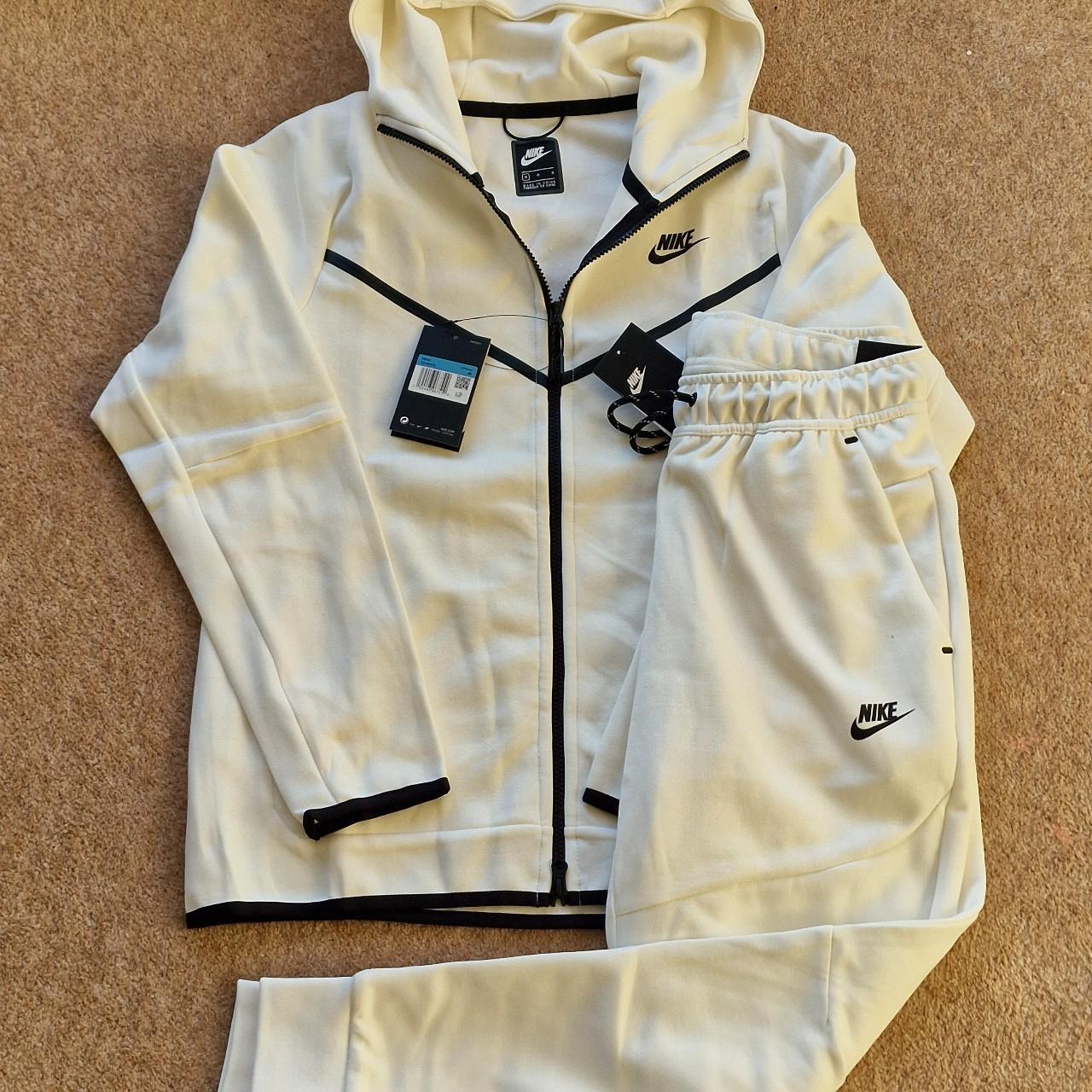 Nike Tech Fleece Tracksuit White Full tracksuit,... - Depop