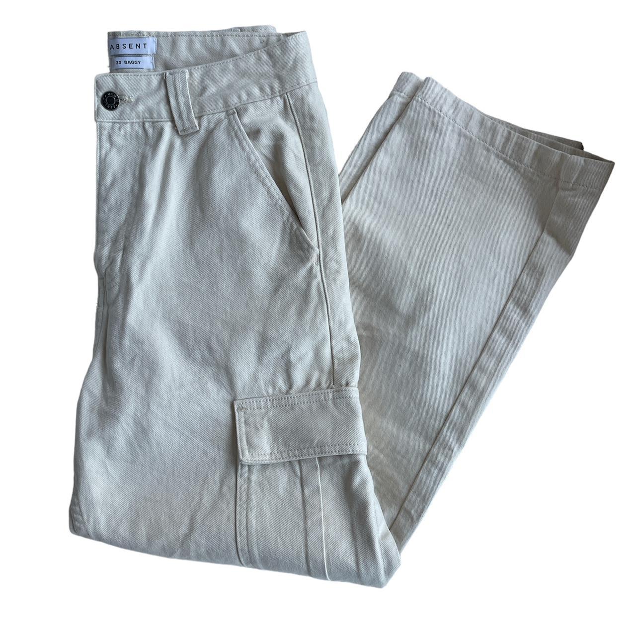 Hallenstein Brothers Cream Cargo Jeans - size 30... - Depop