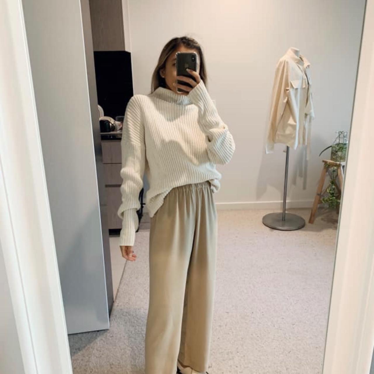 dion lee loop back sweater selling in cream... - Depop