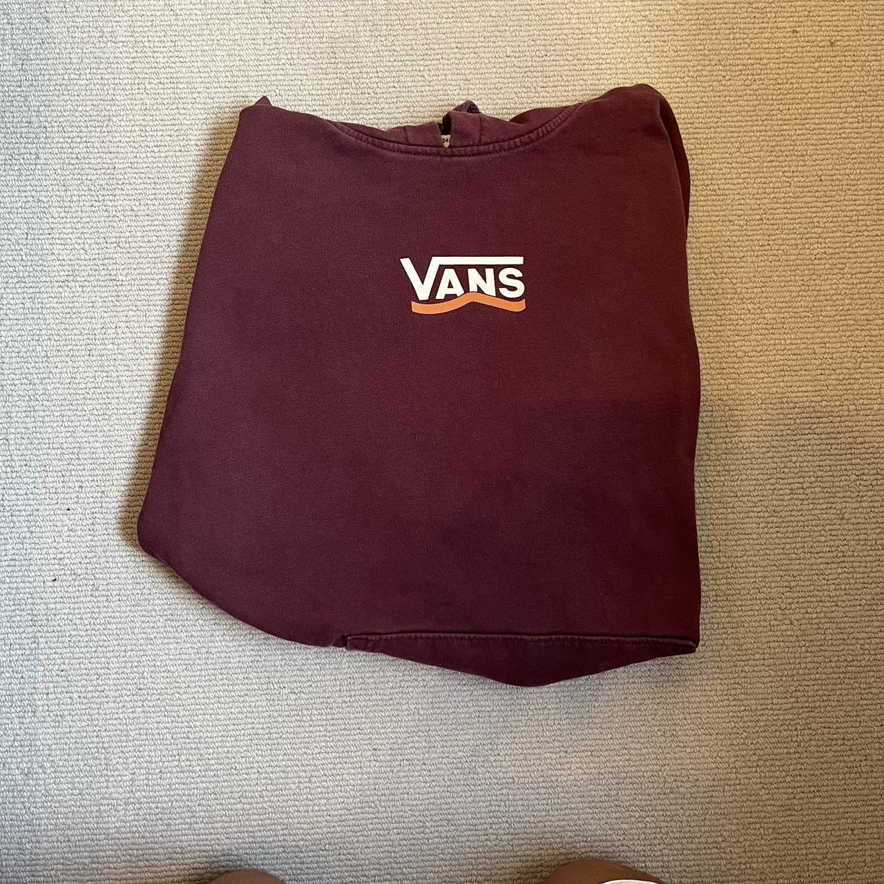 Maroon vans hoodie - Depop