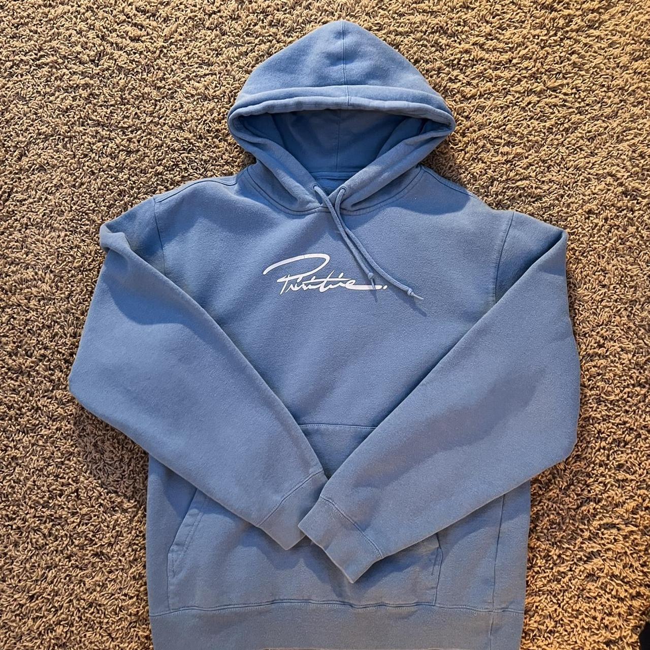 Blue and white Pusha T hoodie #streetwear - Depop