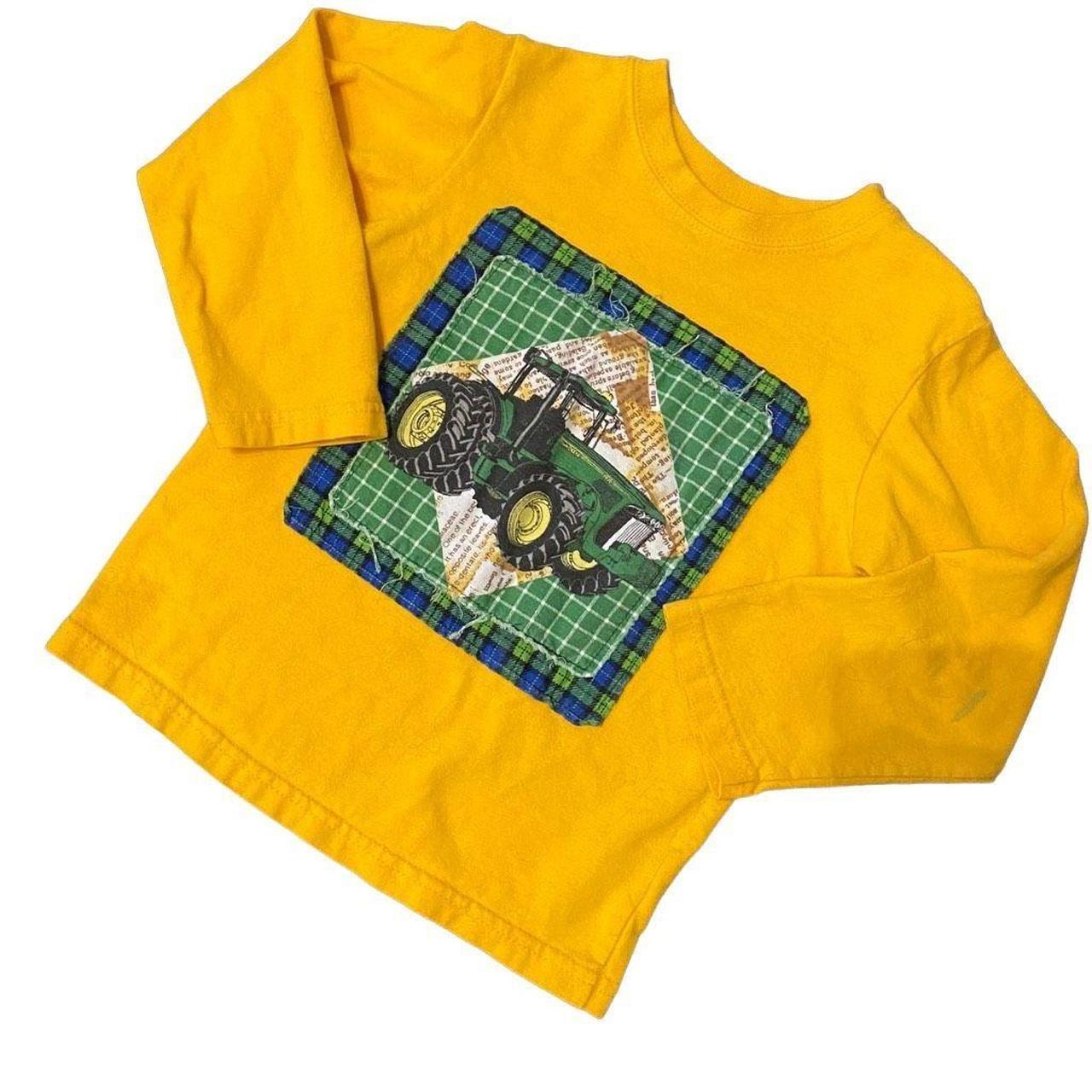 Yellow long sleeve John Deere tractor garanimals... - Depop