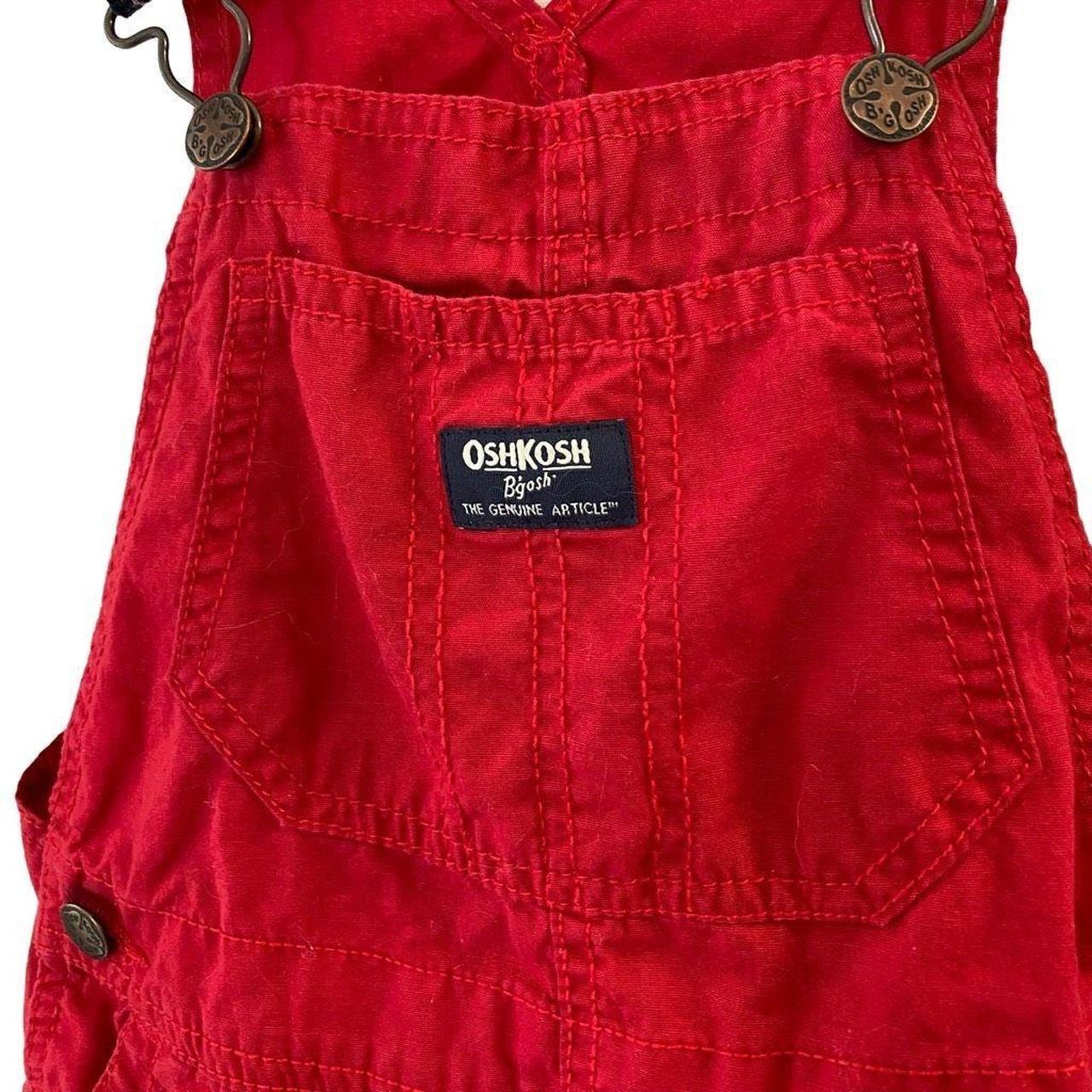 Modern Oshkosh B’gosh Red Shortalls. Navy blue... - Depop