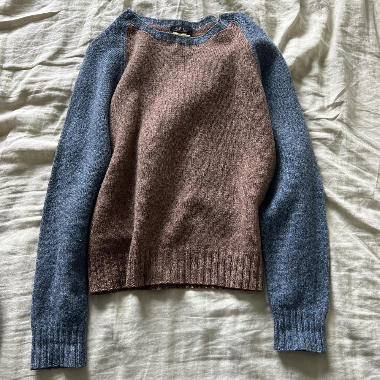 APC wool sweater slight rip in underarm - Depop