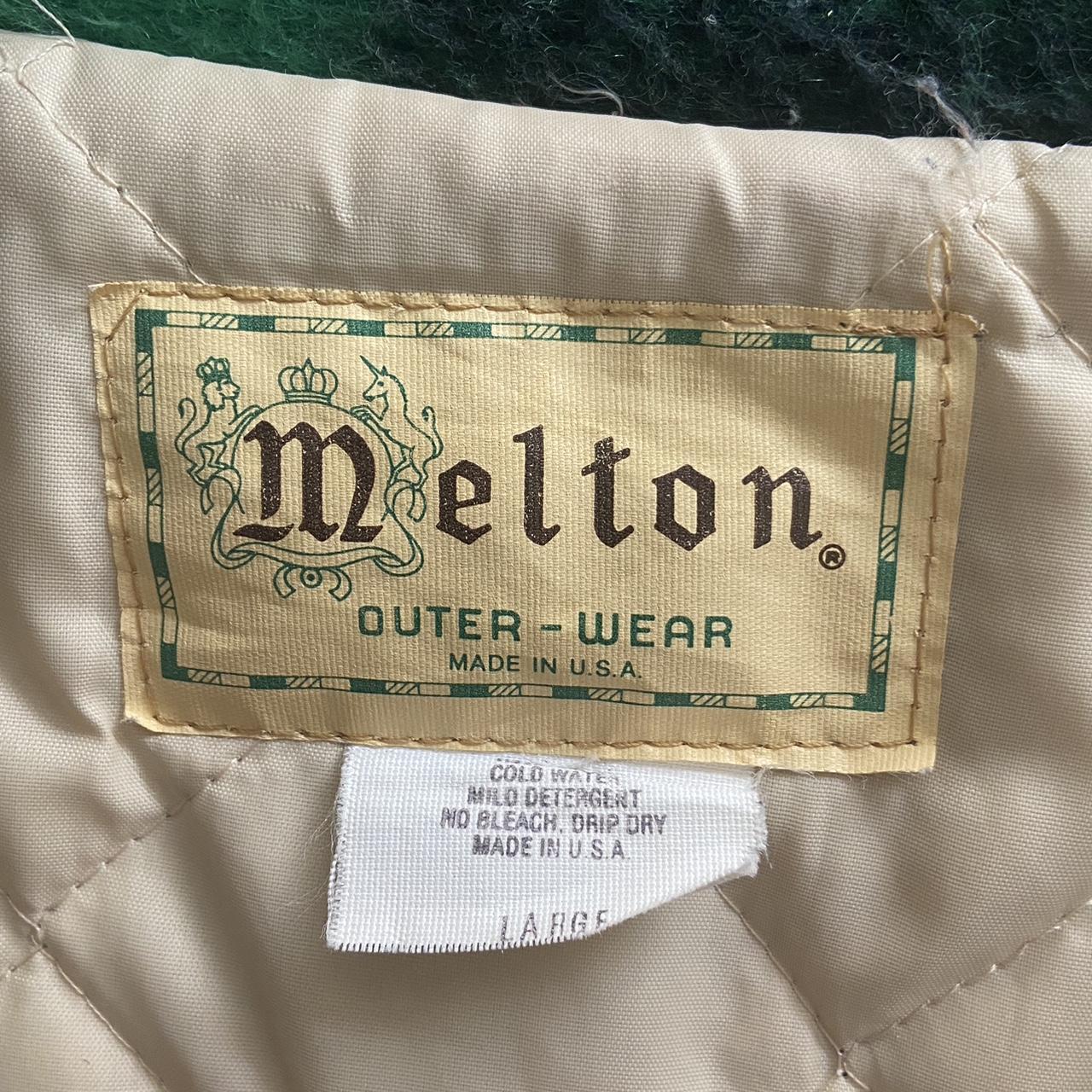 Melton vintage outerwear wool plaid jacket size... - Depop