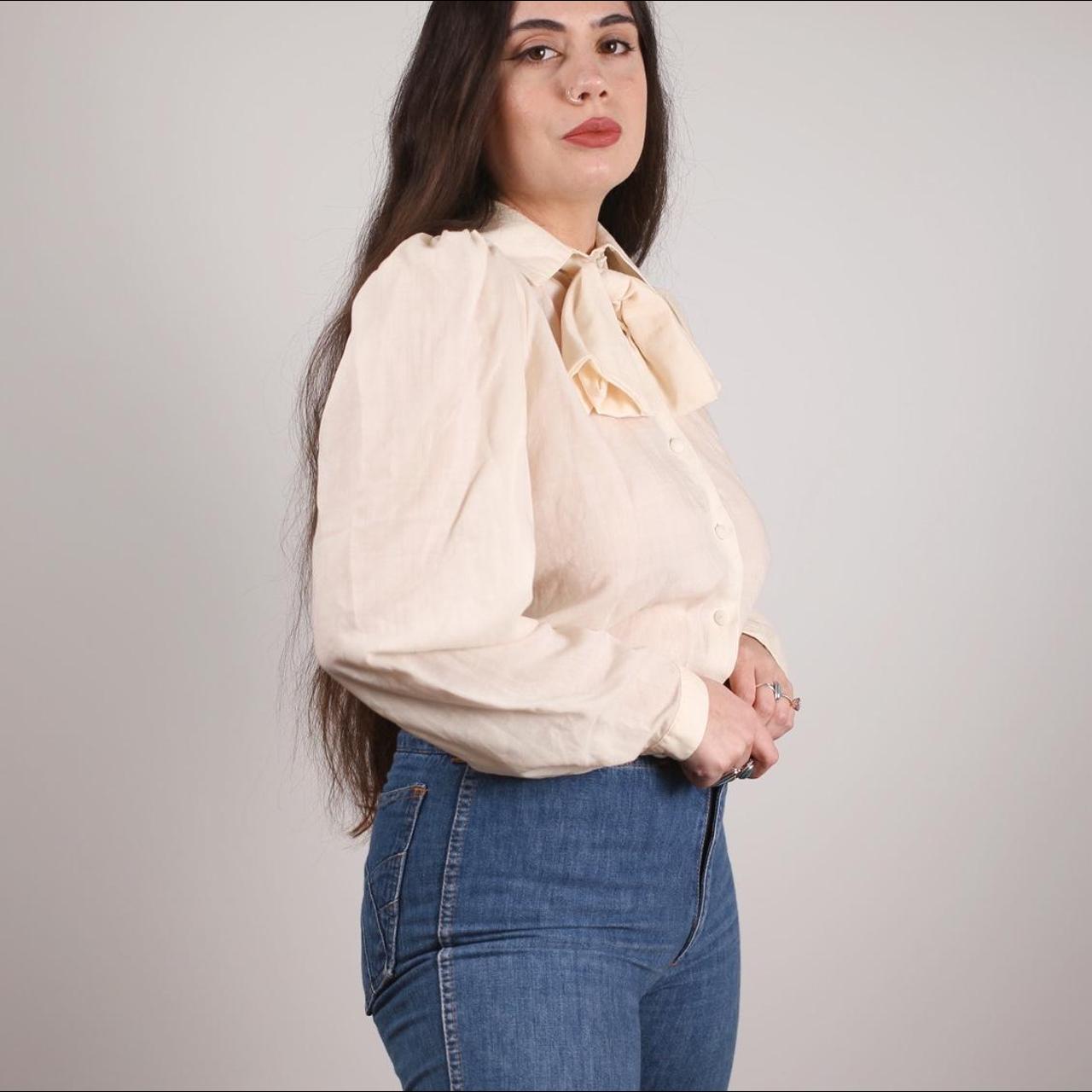 Women's Cream Blouse | Depop