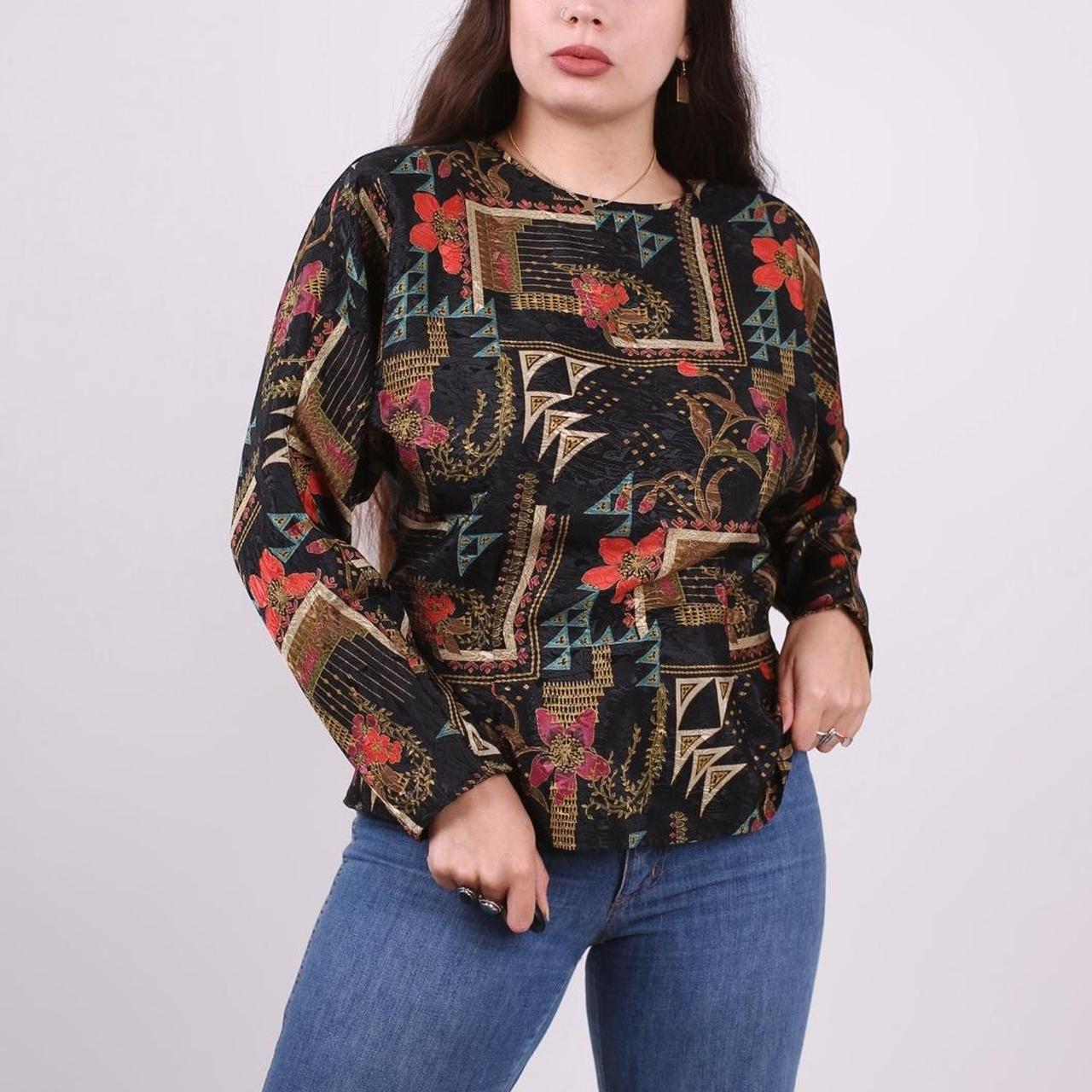 Women's Black and Pink Blouse | Depop