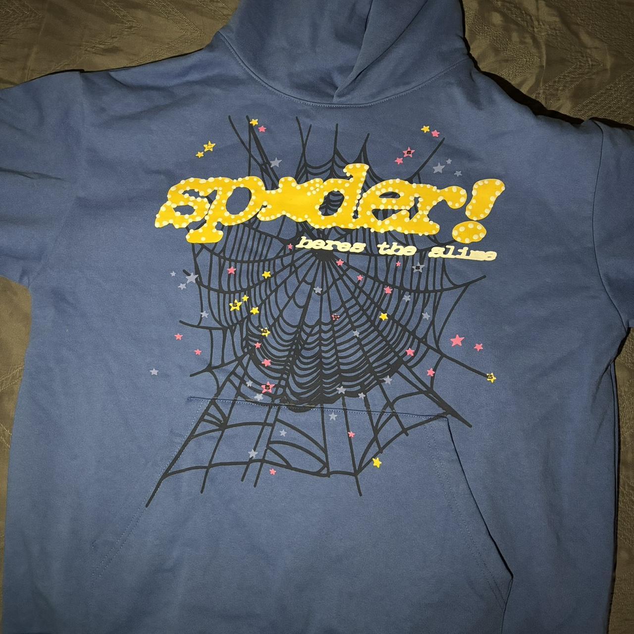Spider Worldwide Men's Blue Hoodie Size XL REPOP,... - Depop