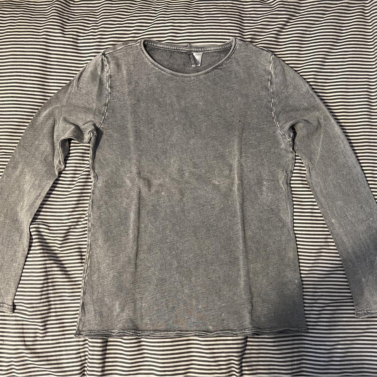 H&M divided stone washed long sleeve t-shirt #handm... - Depop