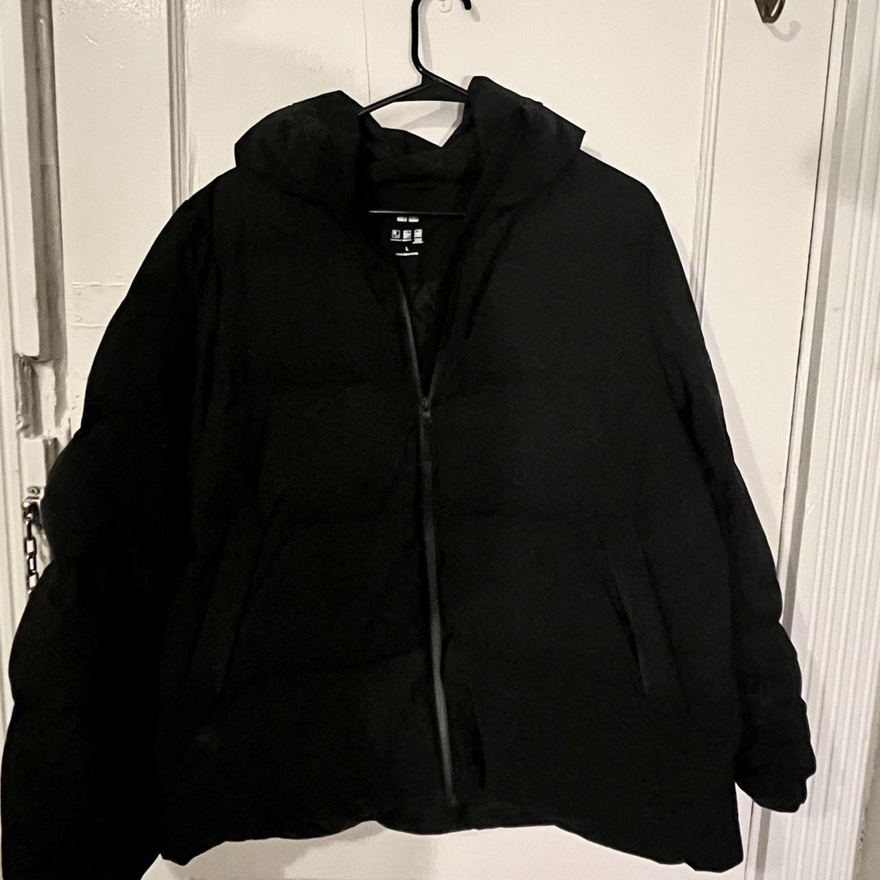 Uniqlo Black Puffer / Seamless Down Parka water... - Depop