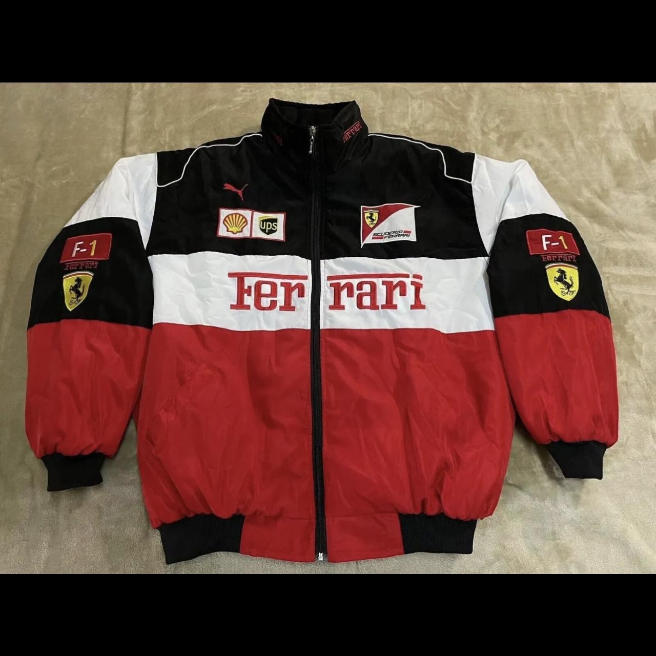 Ferrari vintage race jacket Size chart at the end... - Depop