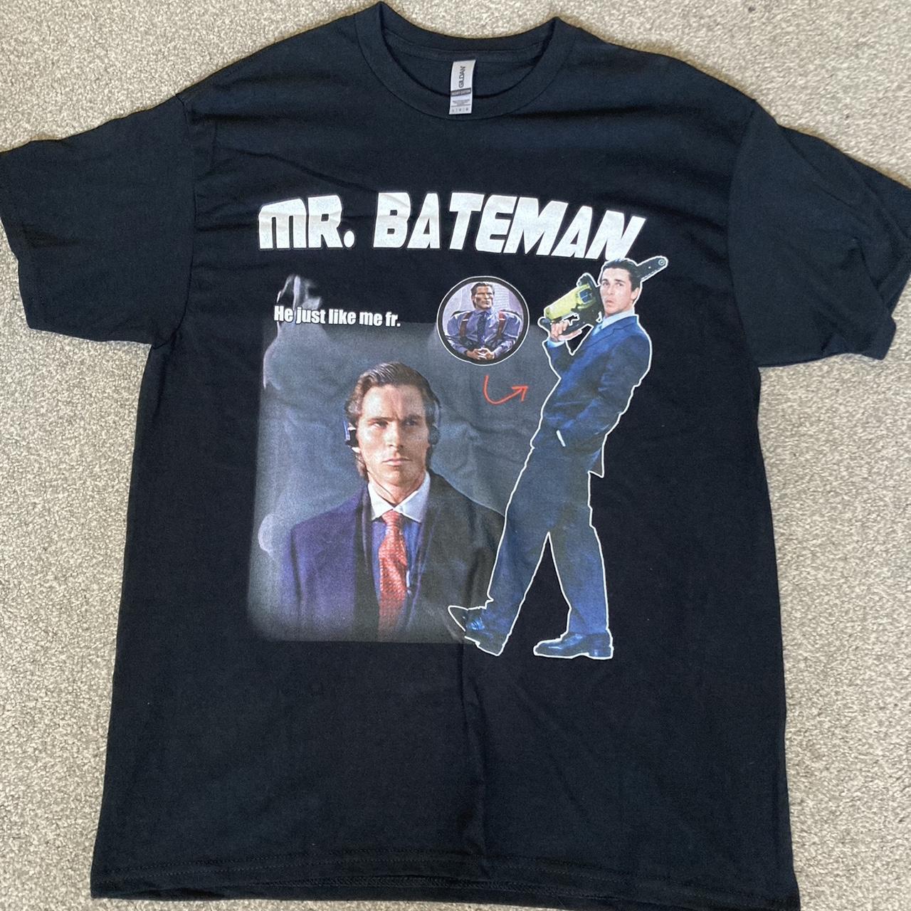 Goofy American psycho Patrick Bateman t shirt in... - Depop
