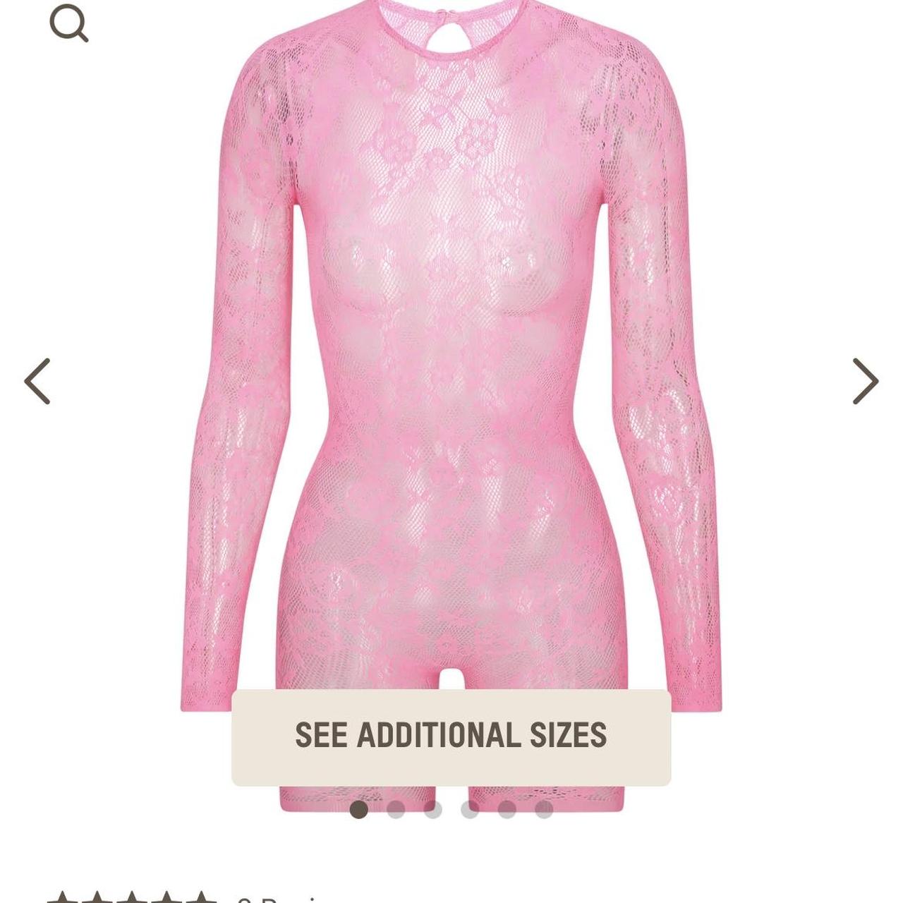 Skims Women's Pink Playsuit-romper | Depop