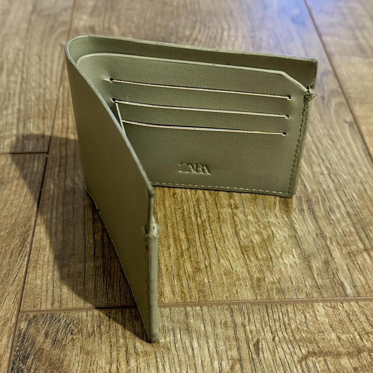 ZARA Ecru White Rubberised Wallet Ecru White •... - Depop