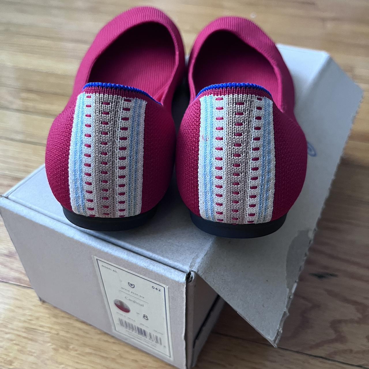 Rothys Red Accent Pattern Flats Worn once for a few... - Depop