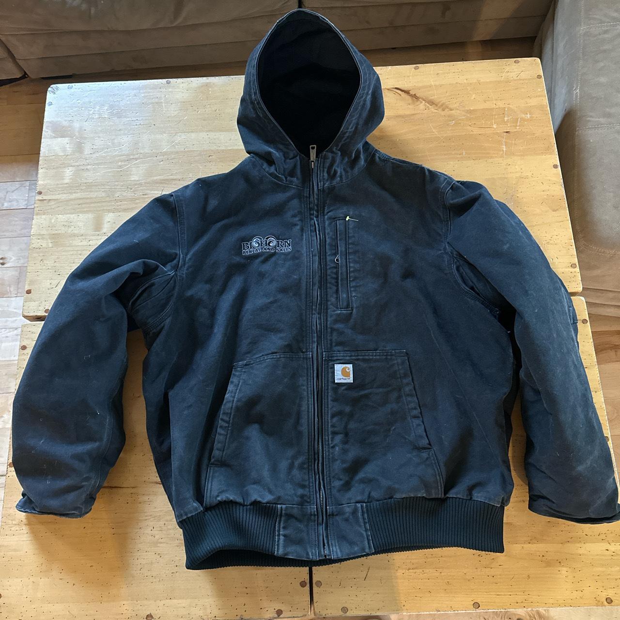 Vintage distressed carhartt work jacket 2xl fits... - Depop