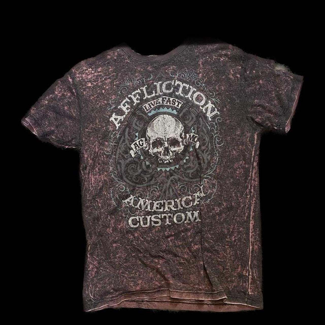 Affliction reversible T-shirt Fits size... - Depop