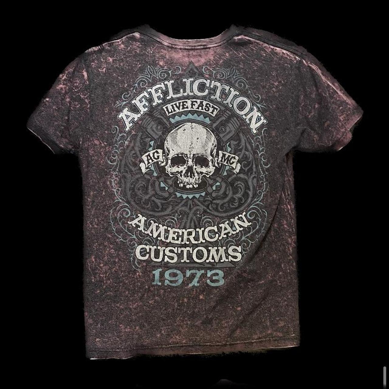 Affliction reversible T-shirt Fits size... - Depop