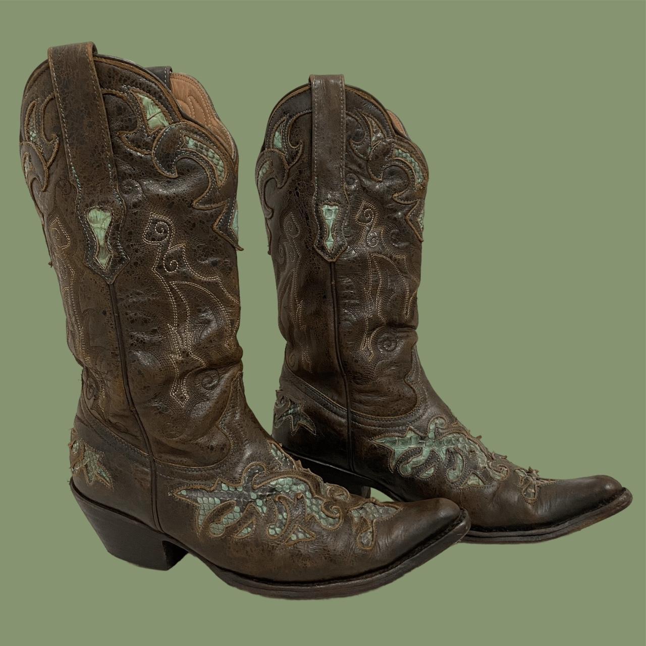 Stetson Python & Leather Hand Made Brown &... - Depop