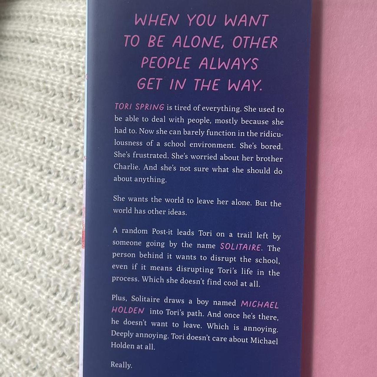 Book Solitaire by Alice Oseman (author of... - Depop