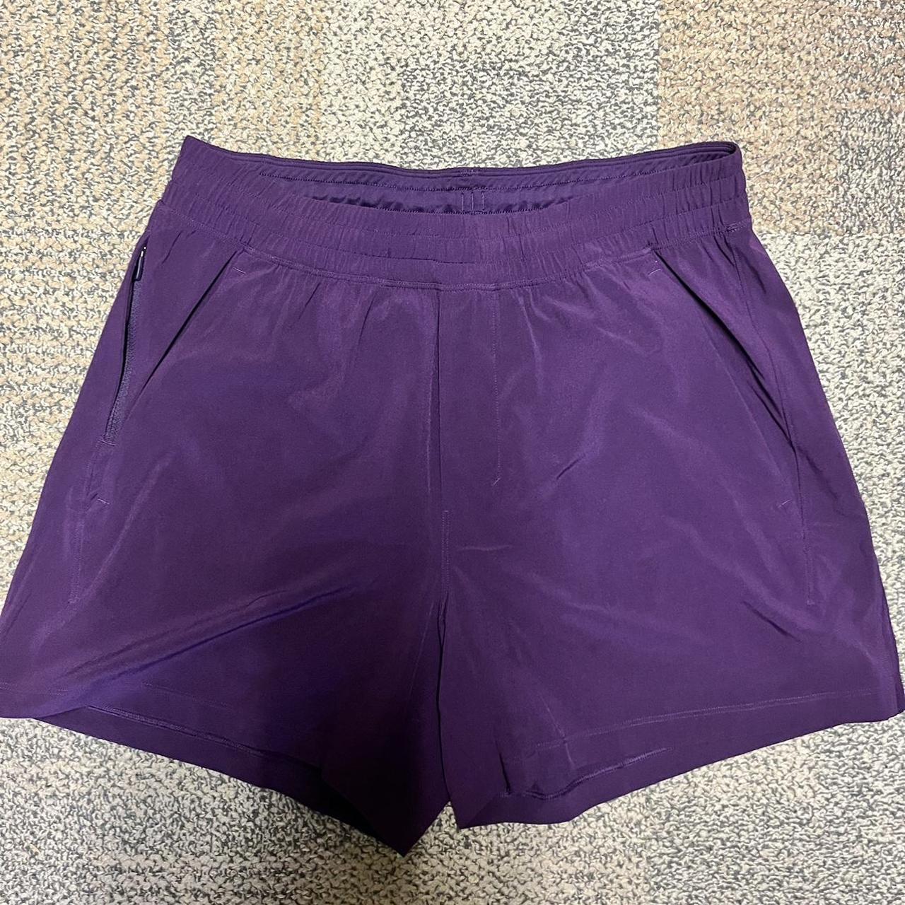 Purple Lululemon shorts new color 5 in inseam... - Depop