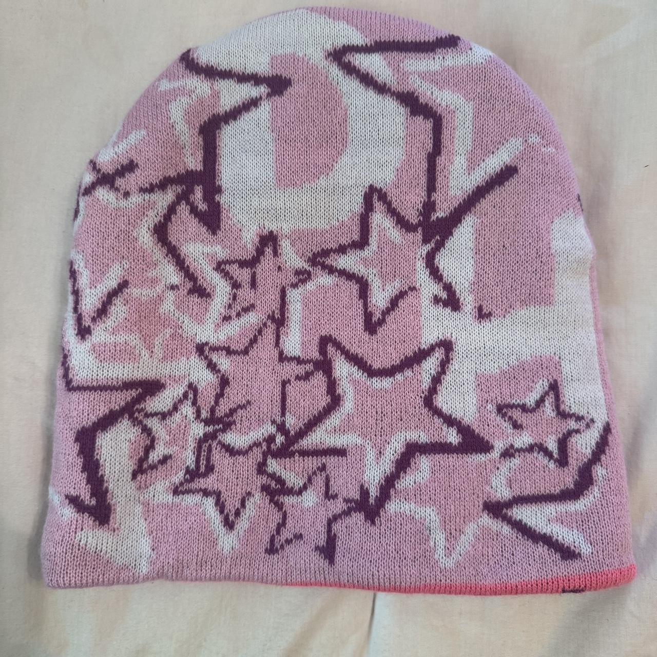 Pink reversible beanie #beanie #depop - Depop
