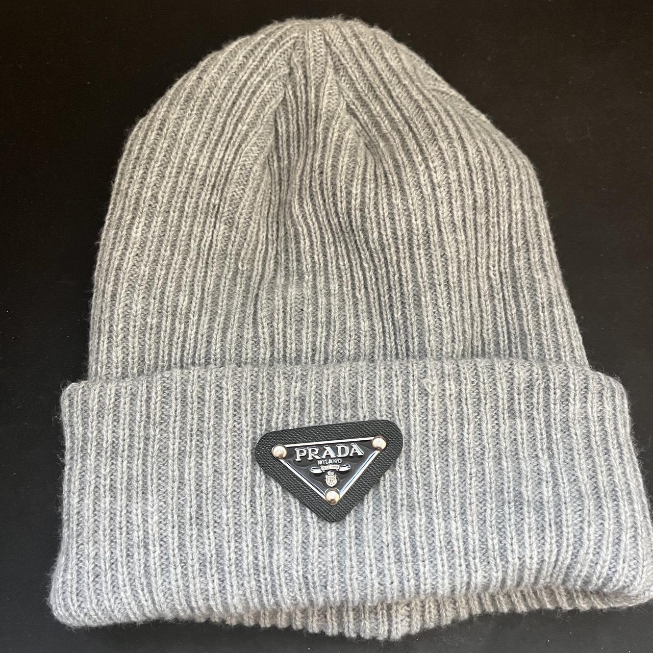 Gray Prada beanie Only worn once - Depop