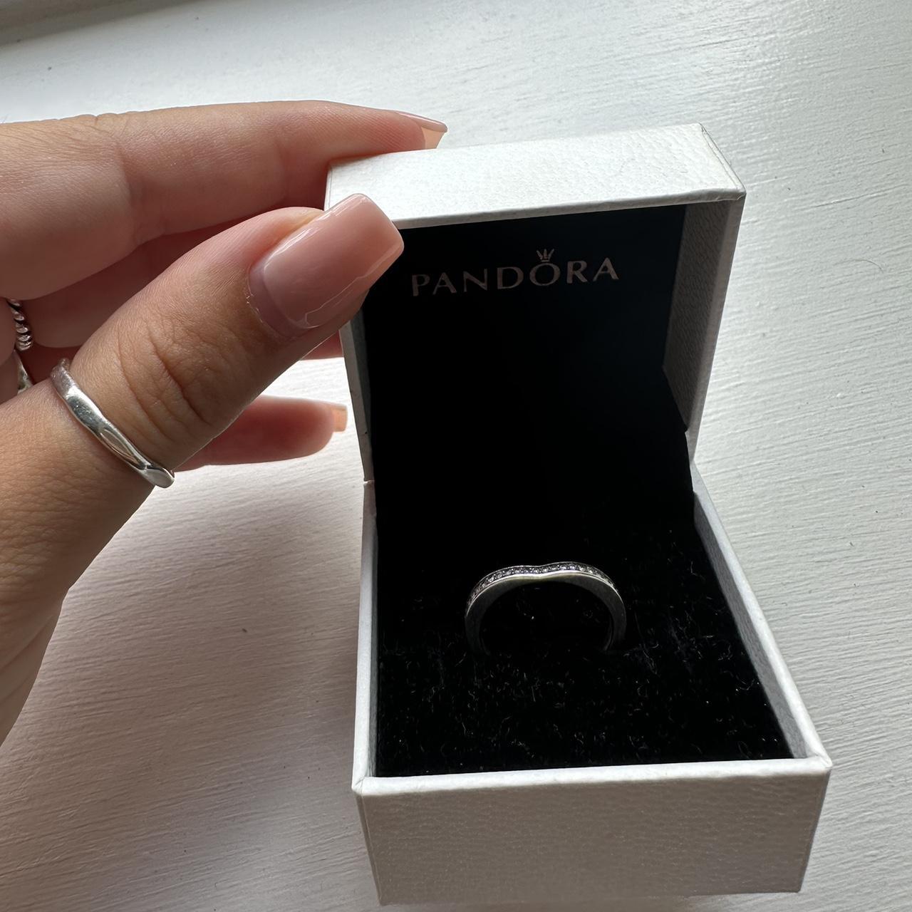 pandora sparkle heart ring size 52 without box - Depop