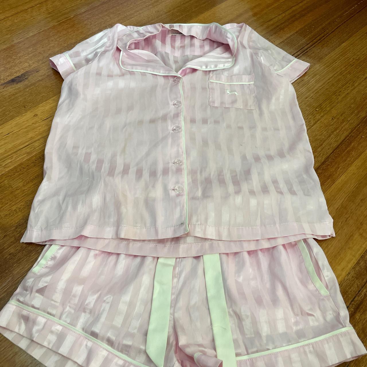 pink peter alexander silk satin touch pj set - Depop