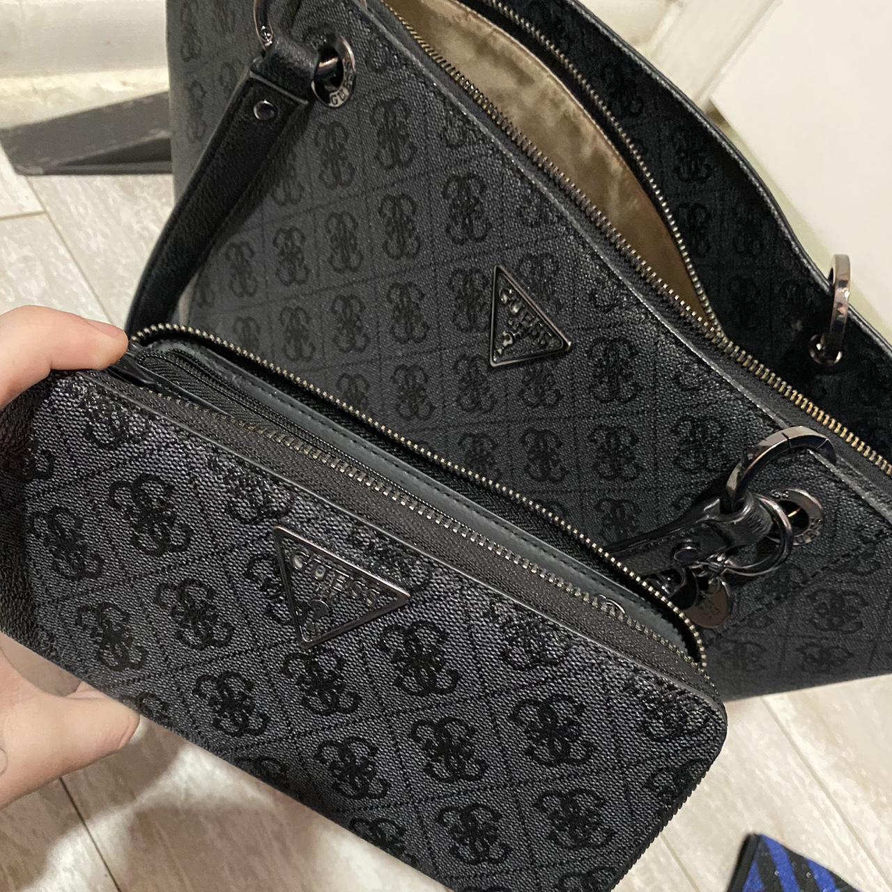 matching black guess purse and wallet set like new... - Depop