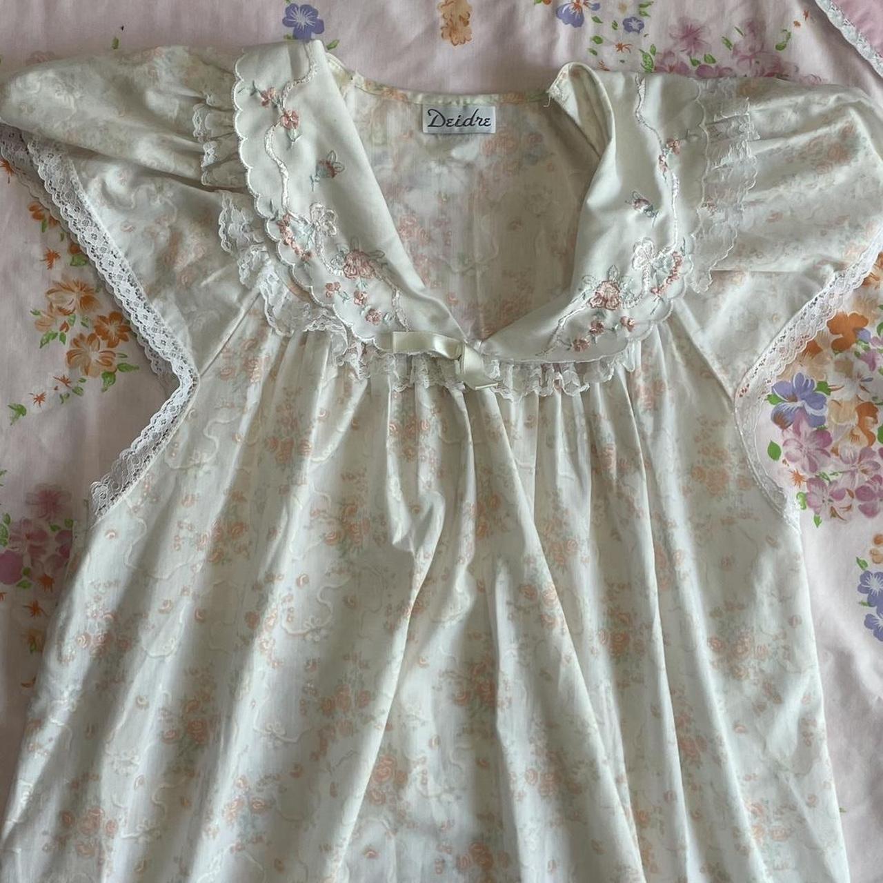 Vintage nightgown #ruffles #cottagecore... - Depop