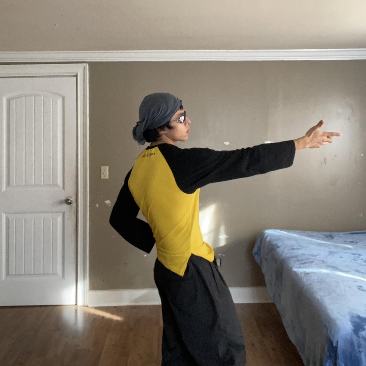 A soft material esc studio black and yellow long... - Depop