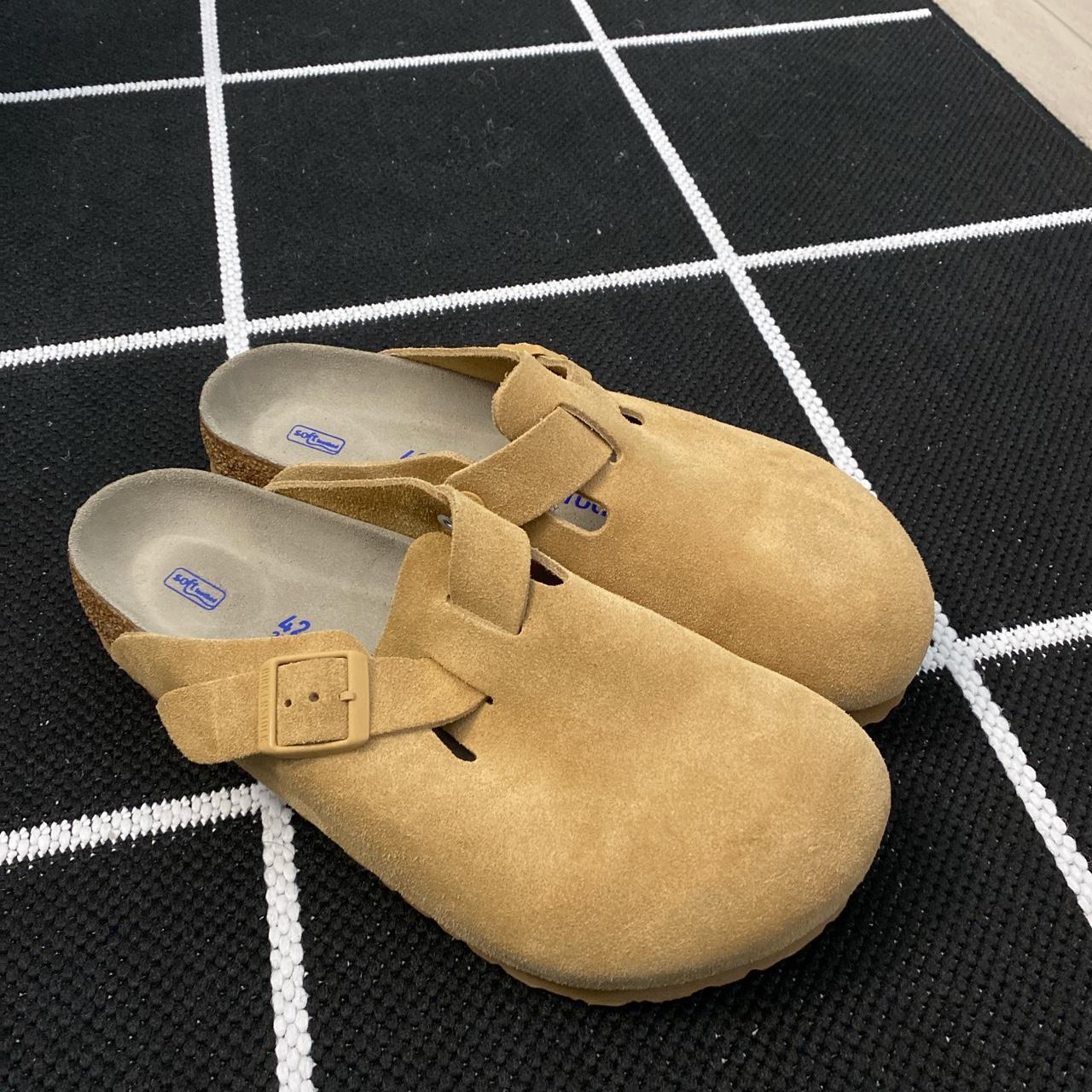 Birkenstock Men's Tan Clogs | Depop